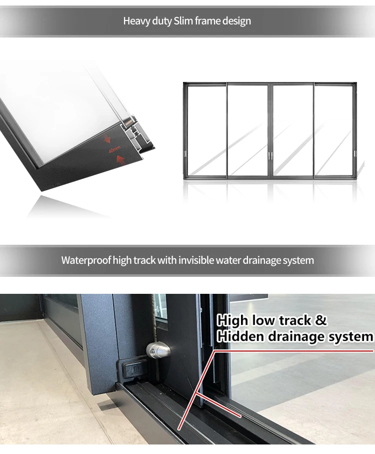 DERCHI Heavy-Duty Commercial Modern Energy Efficient Office Door