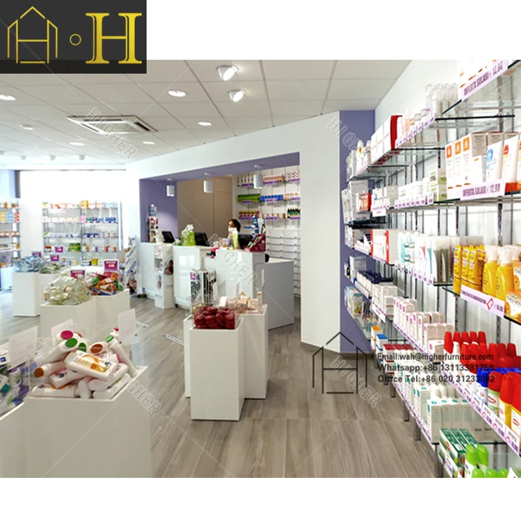 Modern Pharmacy Medical Shop Interior Layout Decoration Design ...