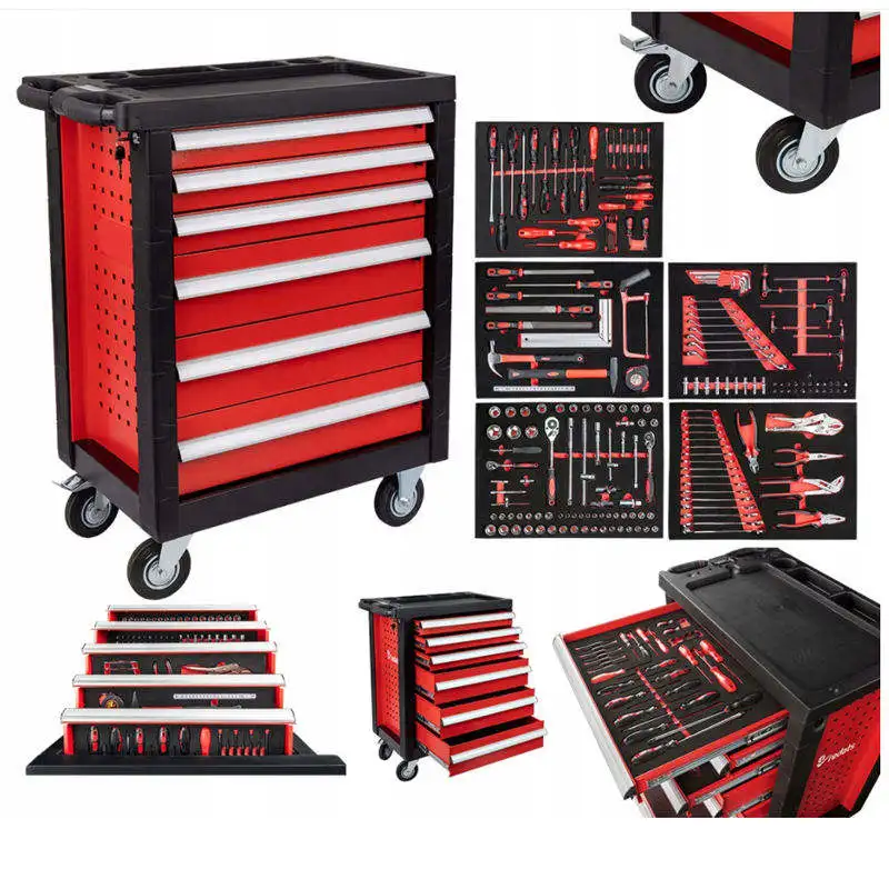 6-drawer Steel Auto Repair Tool Storage Cabinet Workbench Rolling Tool ...