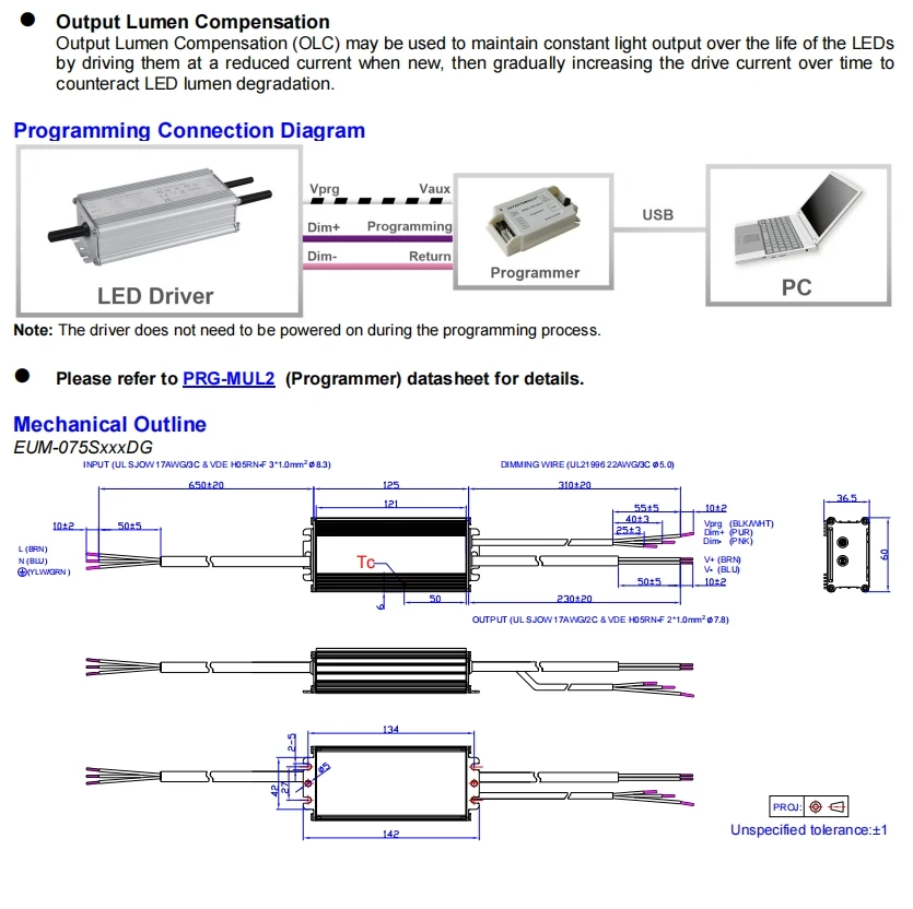Inventronics 75W Adjustable IP67 LED Driver - Efficient & Reliable