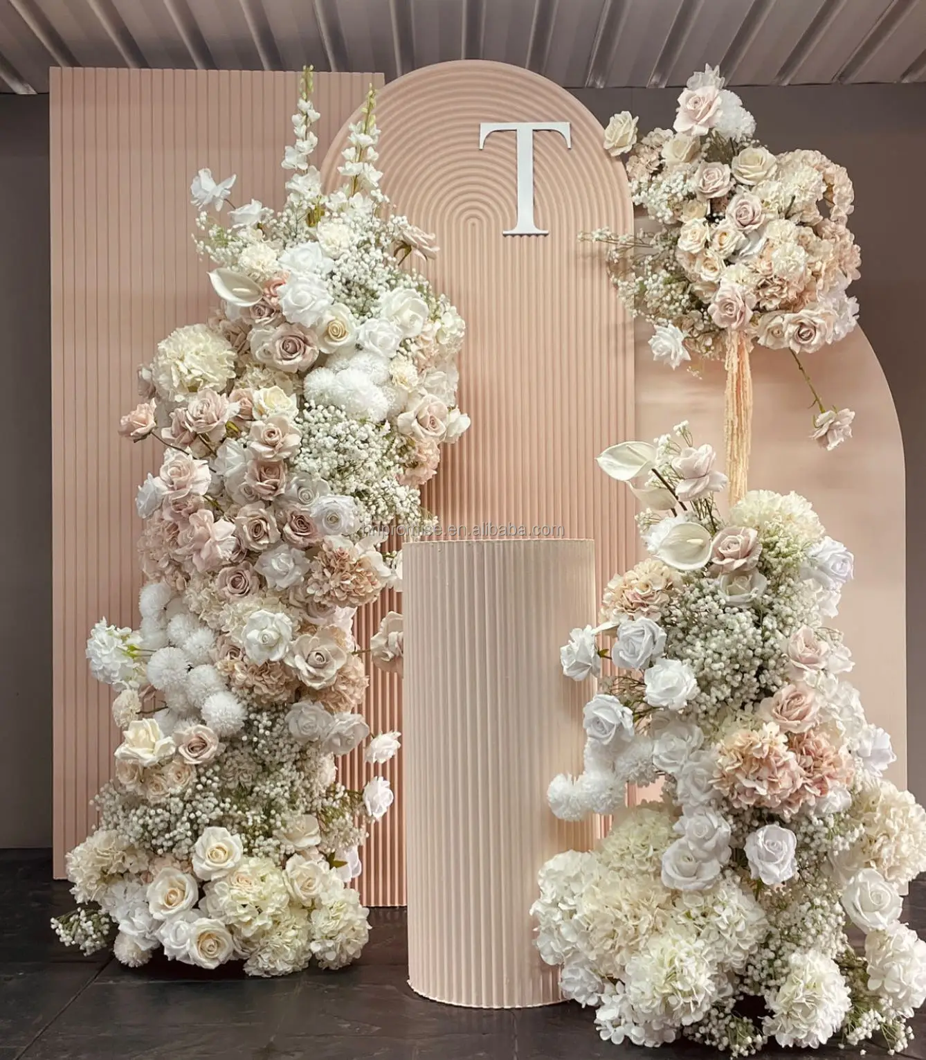 Wedding Backdrop Arch Flower Row Arrangement Arch Flowers Artificial Rose Decoration - Buy ...