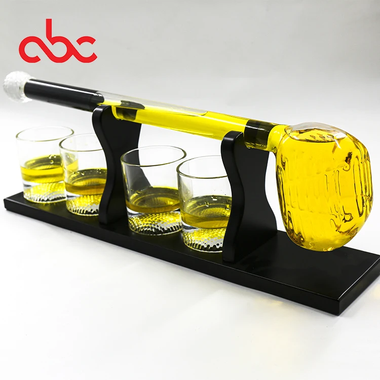 Baseball Bat Decanter Creative Wine Set T Box Wooden Base Buy Whisky Wine Decanterunique