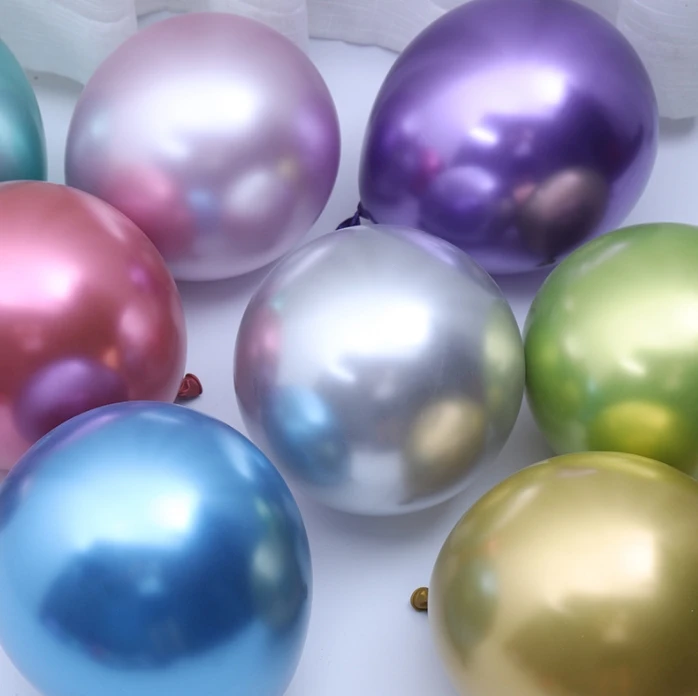 10 inch Metal Pearl Latex Balloons Thick Metallic Globos Birthday ...