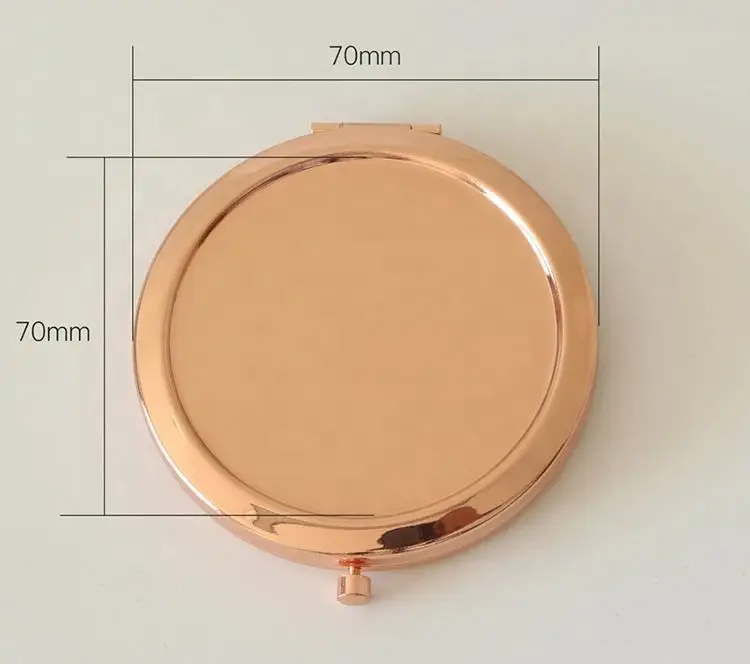 70mm Sublimation Blank Compact Pocket Mirrors,Cosmetic Make Up Small ...