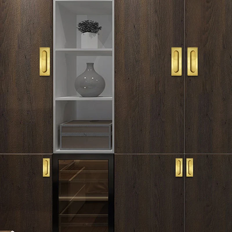 Hidden Concealed Kitchen Cabinet Door Handle Long Handle Aluminum ...