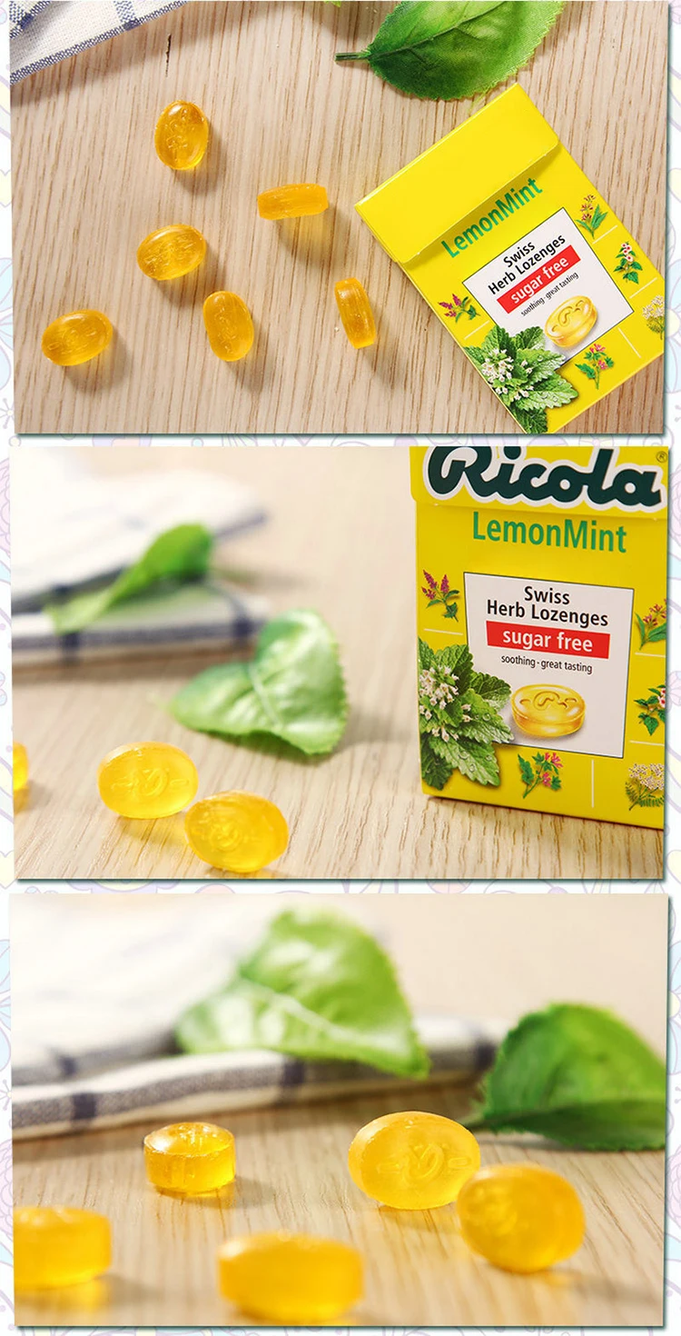 OEM Natural Sugar-Free Lemon Mint Throat Lozenges Herbal Date Soothing ...