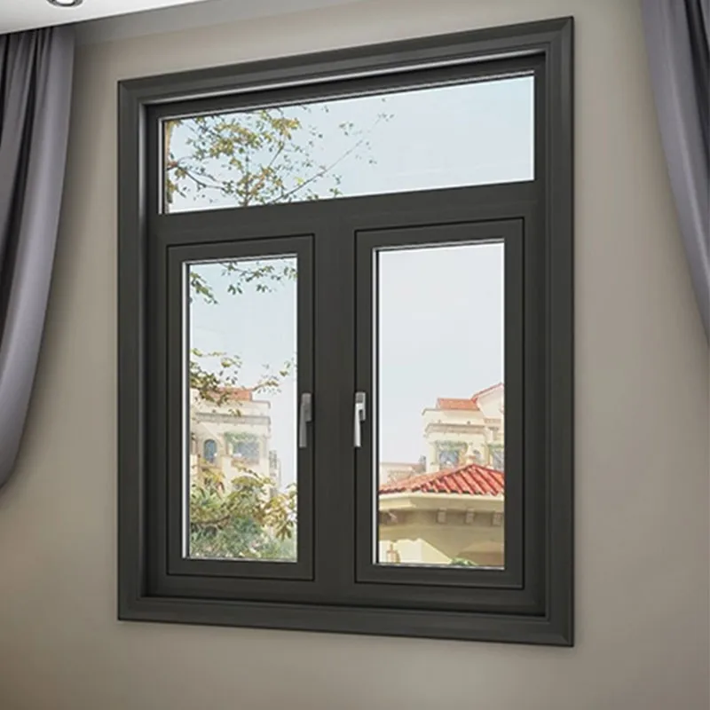 Customized Aluminum Windows And Doors Factory Double Tempered Glass Casement Window Aluminium ...