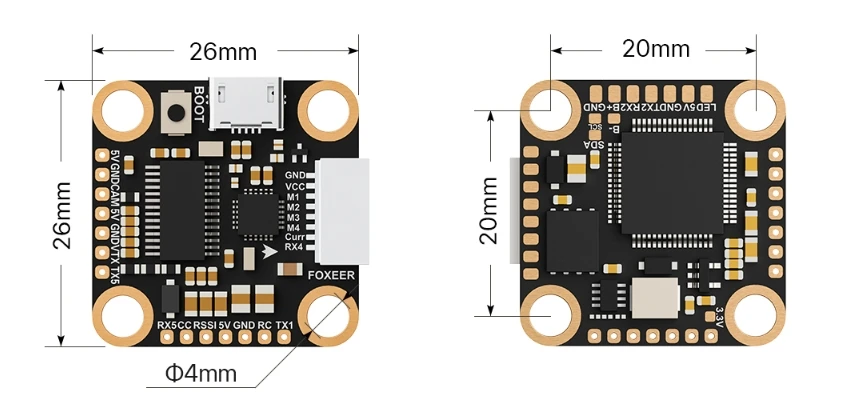 Foxeer F722 V4 Mini Flight Controller for FPV Racing Drones