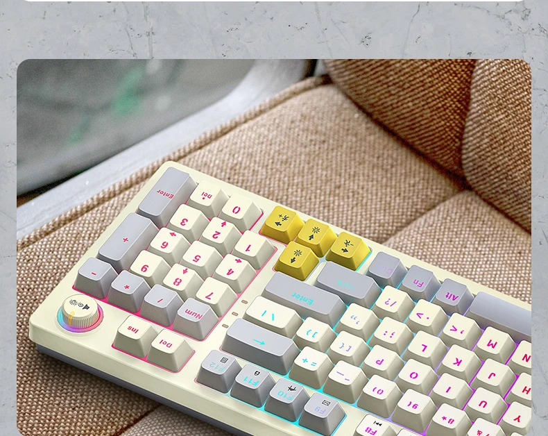 Colorful Gaming Keyboard 96 Keys - Mechanical & LED Backlit