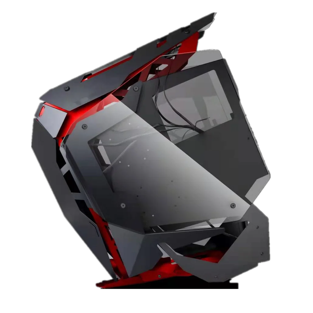 F919 Atx Mid-tower Desktop Computer Gaming Case Tempered Glass Panels ...