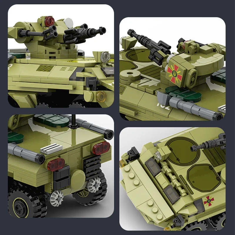 Wange Plastic Army BTR-4 Military Toy Brick Set for Boys