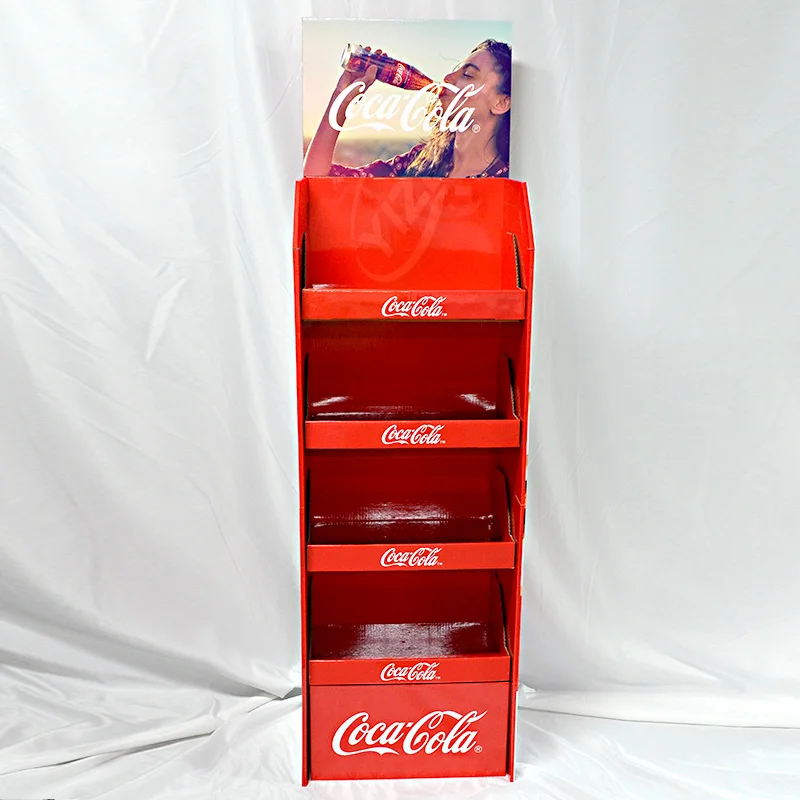 Custom Automatic Assembly Cardboard Drinks Display Stand