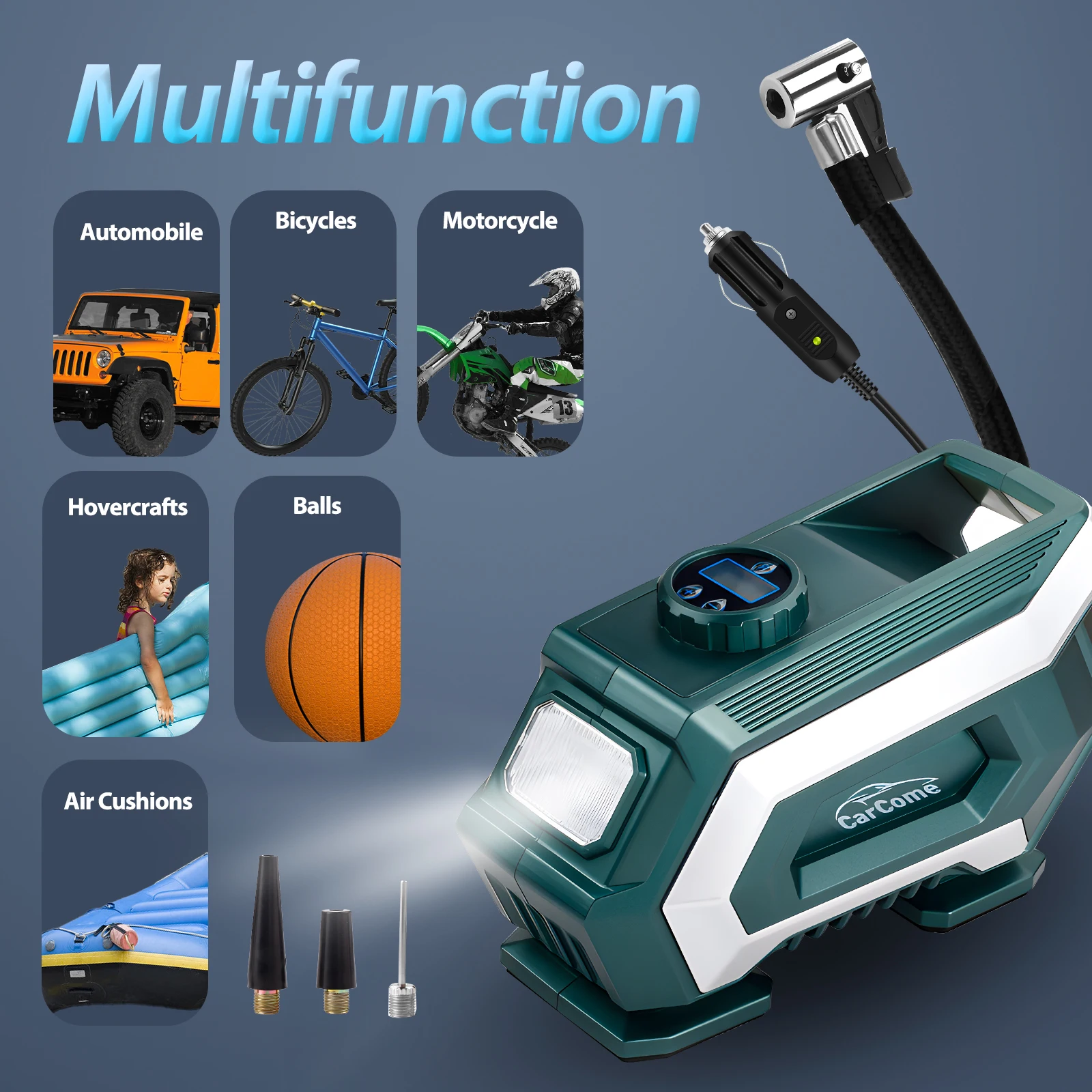 Portable Car Mini Air Compressor 12V - Emergency Tire Inflator