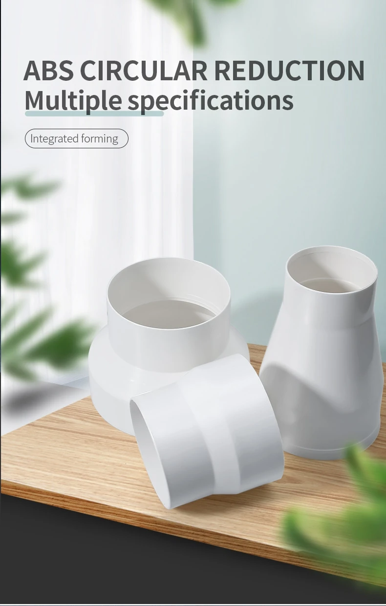 ABS HVAC Duct Reducers Metal Sheet Connectors for Air Ventilation ...