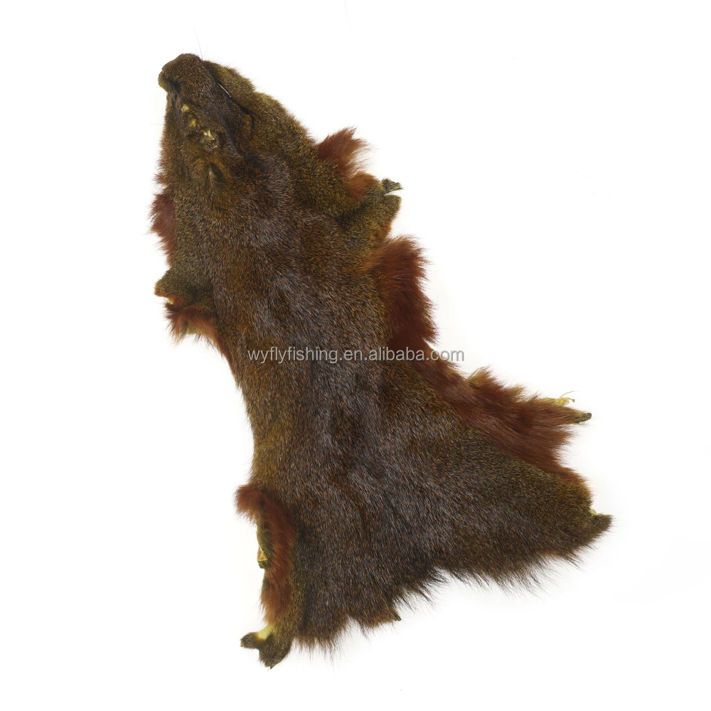Fly Fishing Squirrel Fur Whole Squirrel Skin Natural Thick Hair Zonker ...
