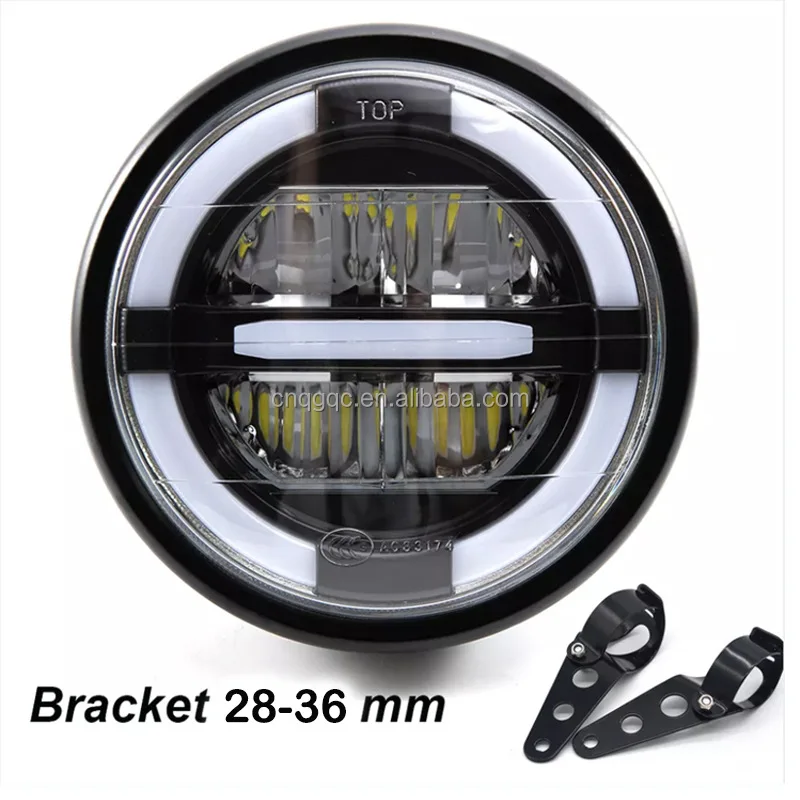 7 Inch Motorcycle Led Headlight Universal 7" Round Head Light For ...