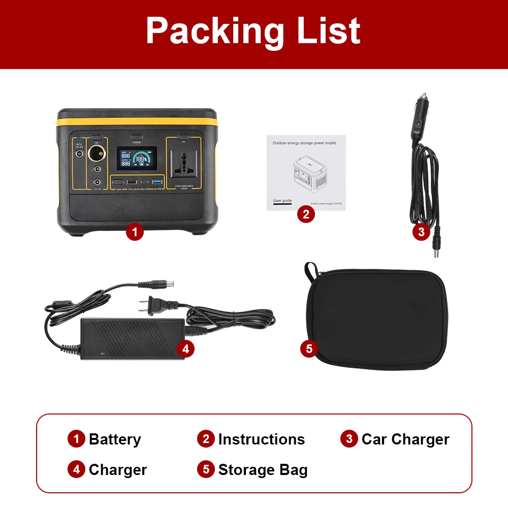 Rechargeable Backup Power Lithium-ion Power Bank Outdoor Emergency ...