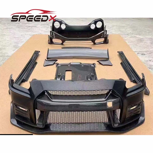 For Nissan GTR R35 Upgrade Nismo Style Carbon Body Kit Front Bumper ...