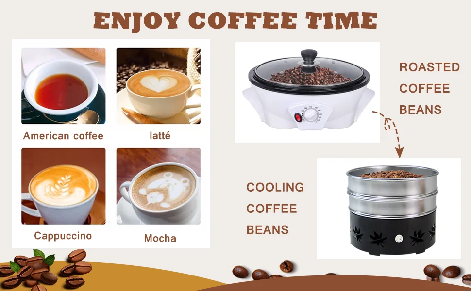 220v 110v 800g Electric Coffee Roaster Machine Cafe And Home Coffee ...