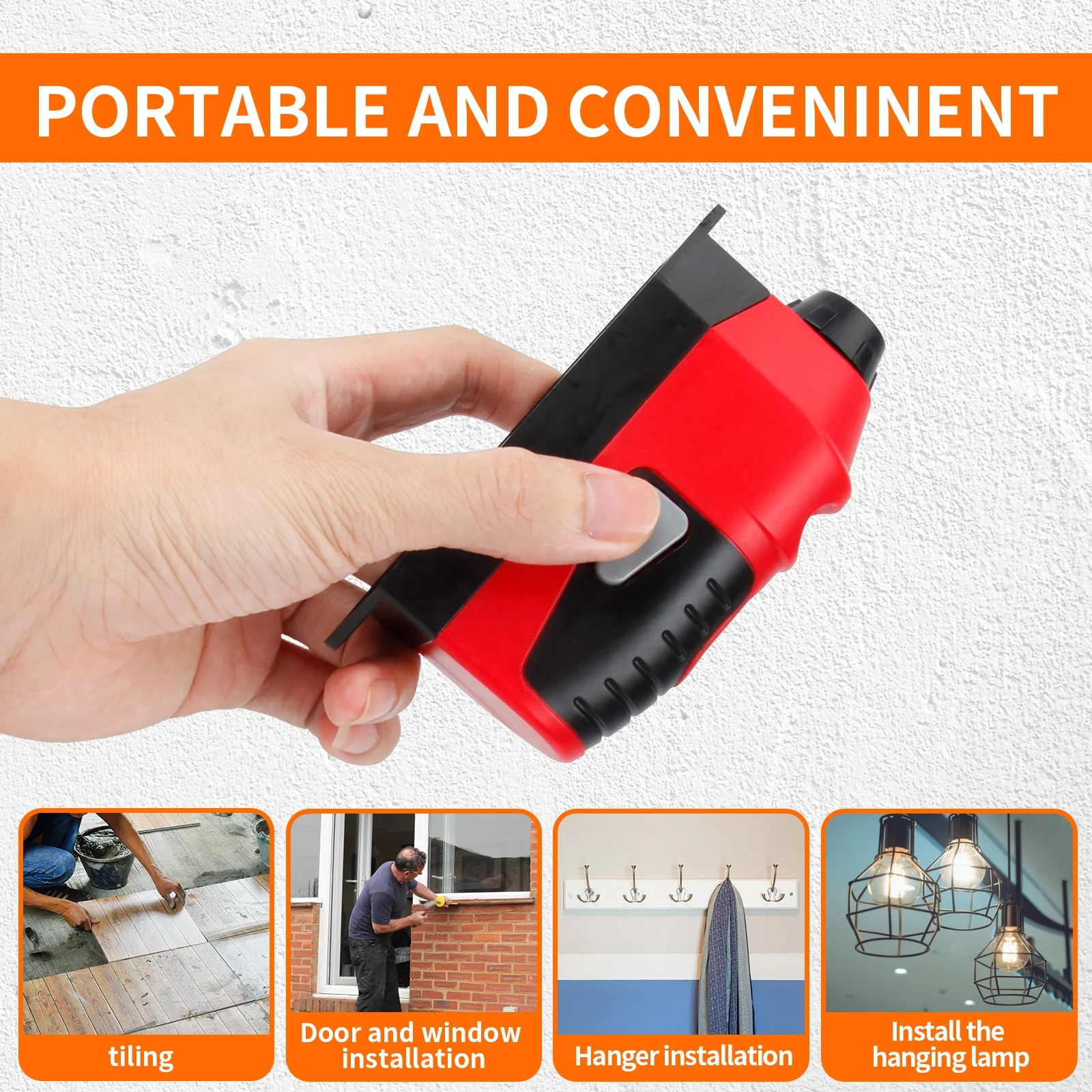 Vertical Measure Tool Straight Line Spirit Level Guide Leveler Red ...