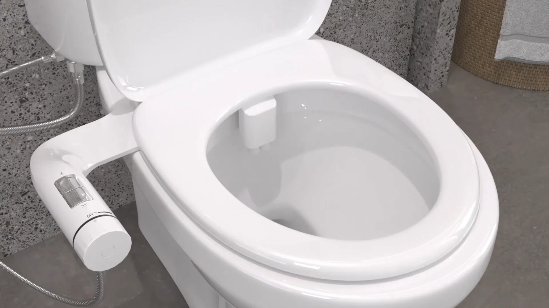 Ultra Slim Bidet Seat Non-Electric Bidet Attachment - Dual Nozzle, Cold ...