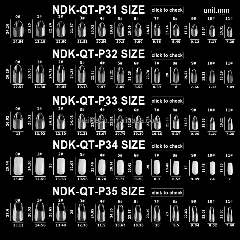 Nadeco Full Cover Sanding Inside Acrylic Coffin Style Manicure False ...