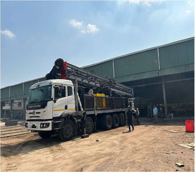 Truck Mounted Water Well Drilling Rig Drilling Depth Rotary Drilling ...