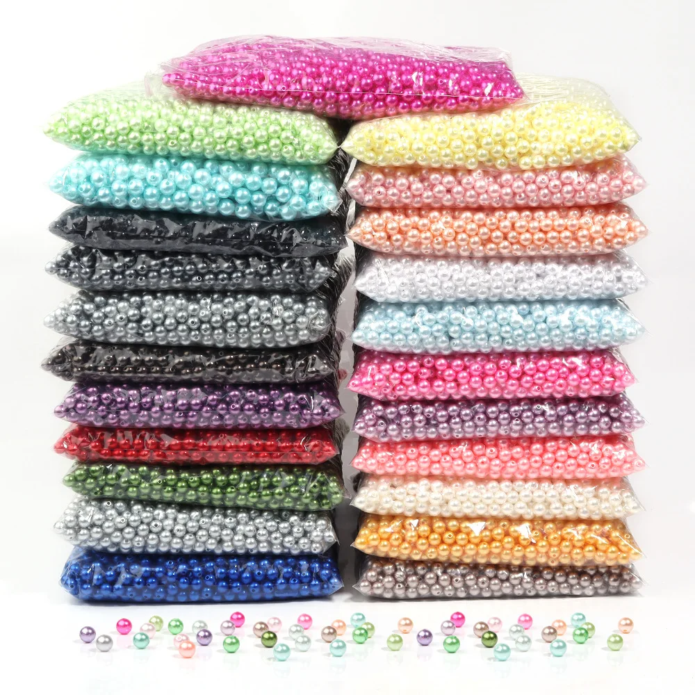 JC Wholesale abs pearl beads 3mm-12mm multi colors straight hole ...