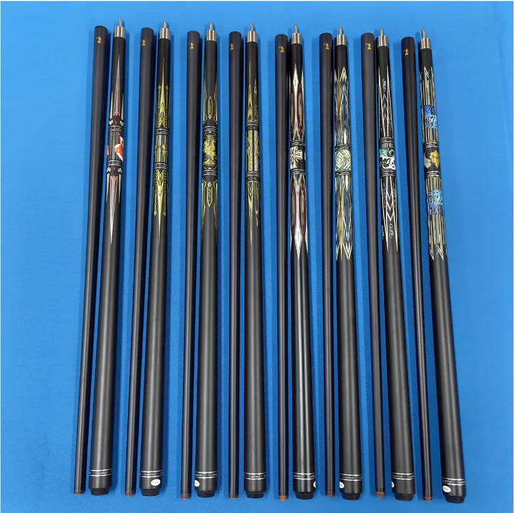 New Arrival 13mm Tip 57" Billiard 1/2 Carbon Cue With Stainless Steel ...