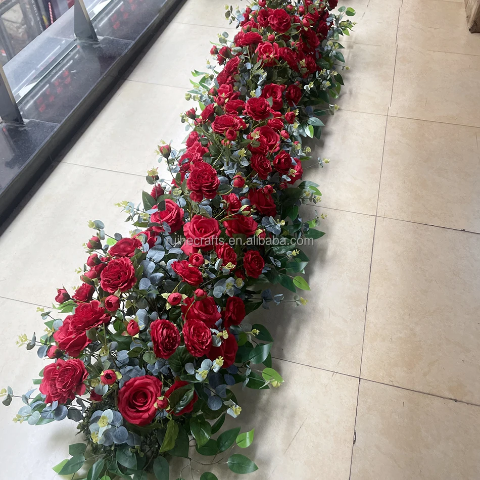 2024 Artificial Flower Garland Flower Runner Arch Wedding Table ...