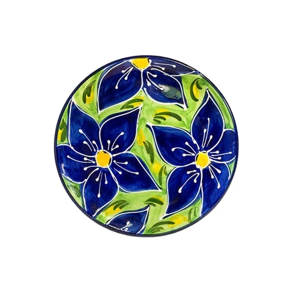 8 inch Hand Painted Blue Flower Pattern Ceramic Souvenir Plate| Alibaba.com