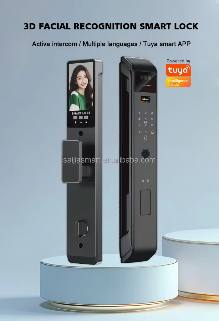 Smart Door Lock with Electronic Keypad NFC 3D Face Recognition