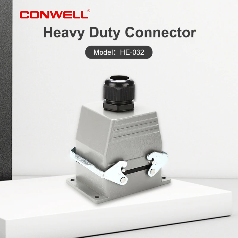 Industrial Rectangular Heavy Duty Connector - 32P, IP65