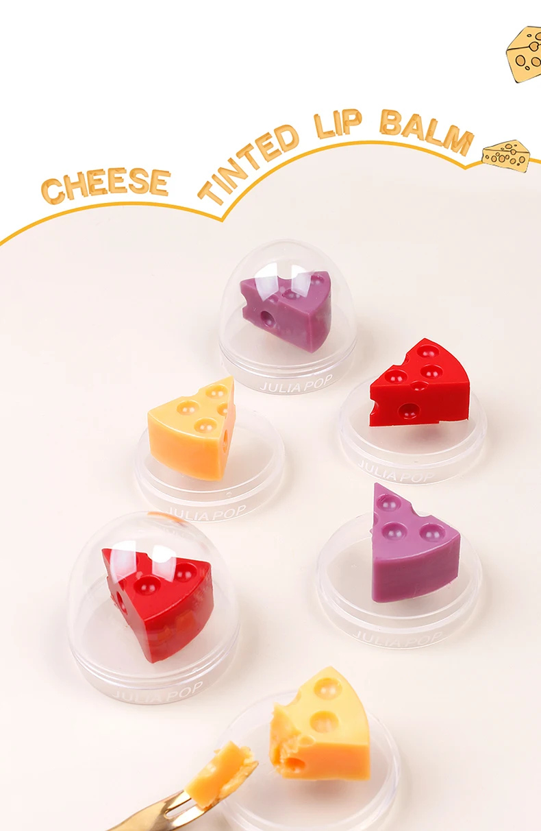 Juliapop Triangle Cheese Tinted Lip Balm Cupcake Shaped Temperature ...