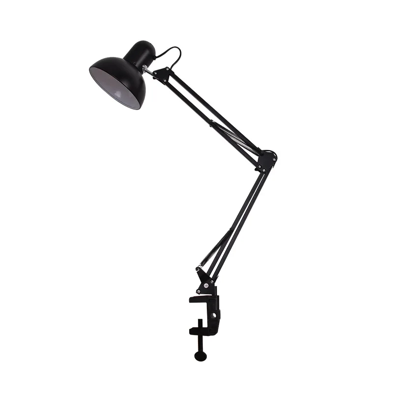 Metal Flexible Arm Desk Lamp E27 Office Adjustable Clip Table Lamp ...