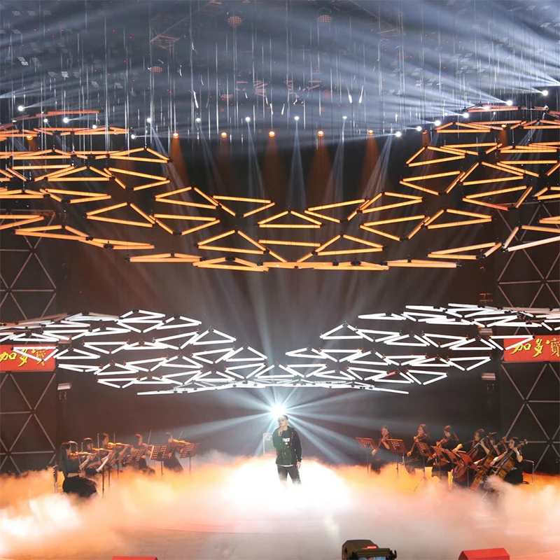 Kinetic Led Pixel Tube Light Dmx Mobile Concert Stage Hoist Crane ...