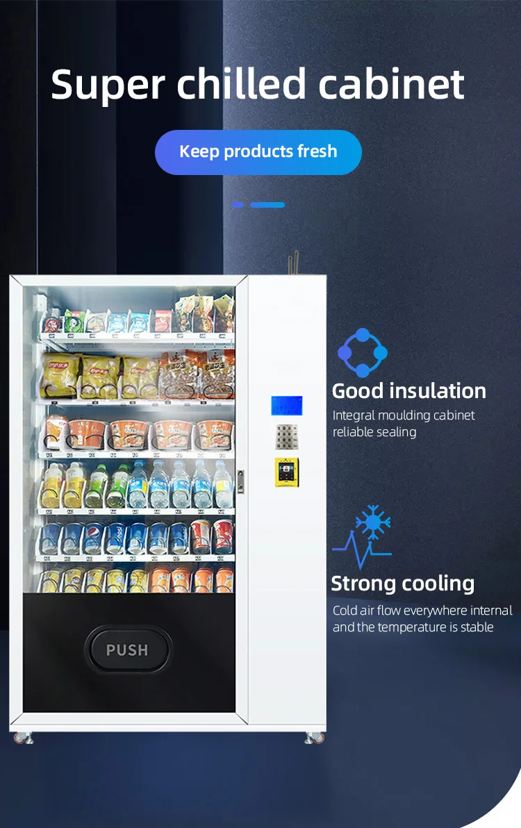Refrigerated Vending Machine with Keypad Snack Food Beverages Colds ...