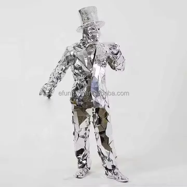Silver Mirror Costumes - Performance Wear for Djs & Clubs