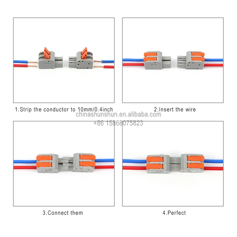 Quick Butt Connector Led Lighting Wire Cable Connector 2 In 2 Out ...