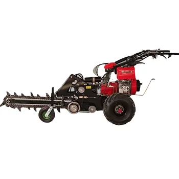 Trencher Ditcher Single Double Chain Ditch Digging Machine Hand-plush ...