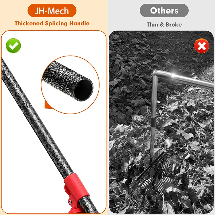 JH-Mech Landscape Rack Hand Small Mini Hay Rake Pool Leaf Metal Garden ...