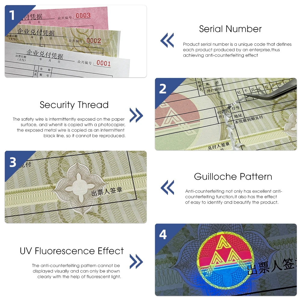 Customized High Security Checks with Hologram & UV Printing