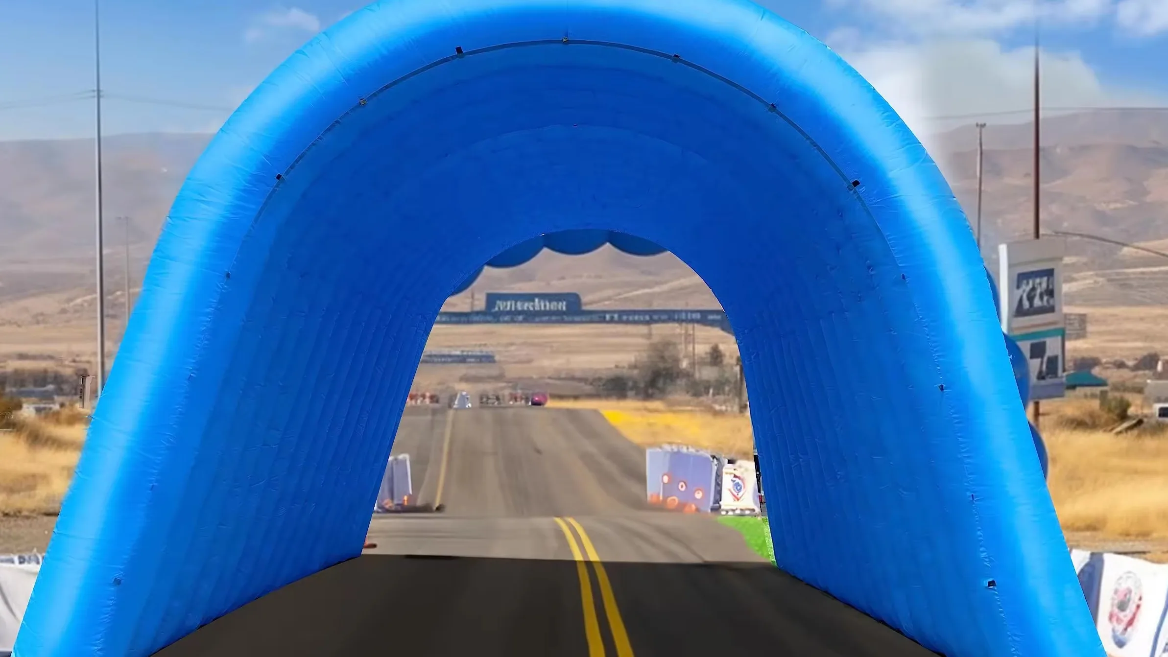 Outdoor Inflatable Tunnel Tent 16x10x10ft White Giant Inflatable Tunnel ...