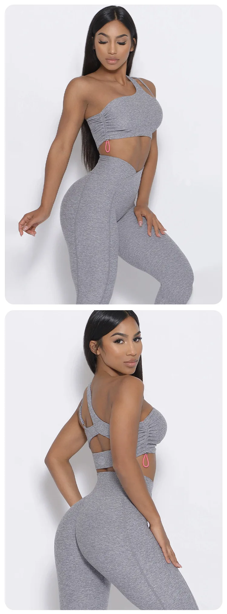 Custom Logo V Cut Yoga Athletic Workout Set Women Clothing Active Wear Gym Fitness Sets - Buy ...