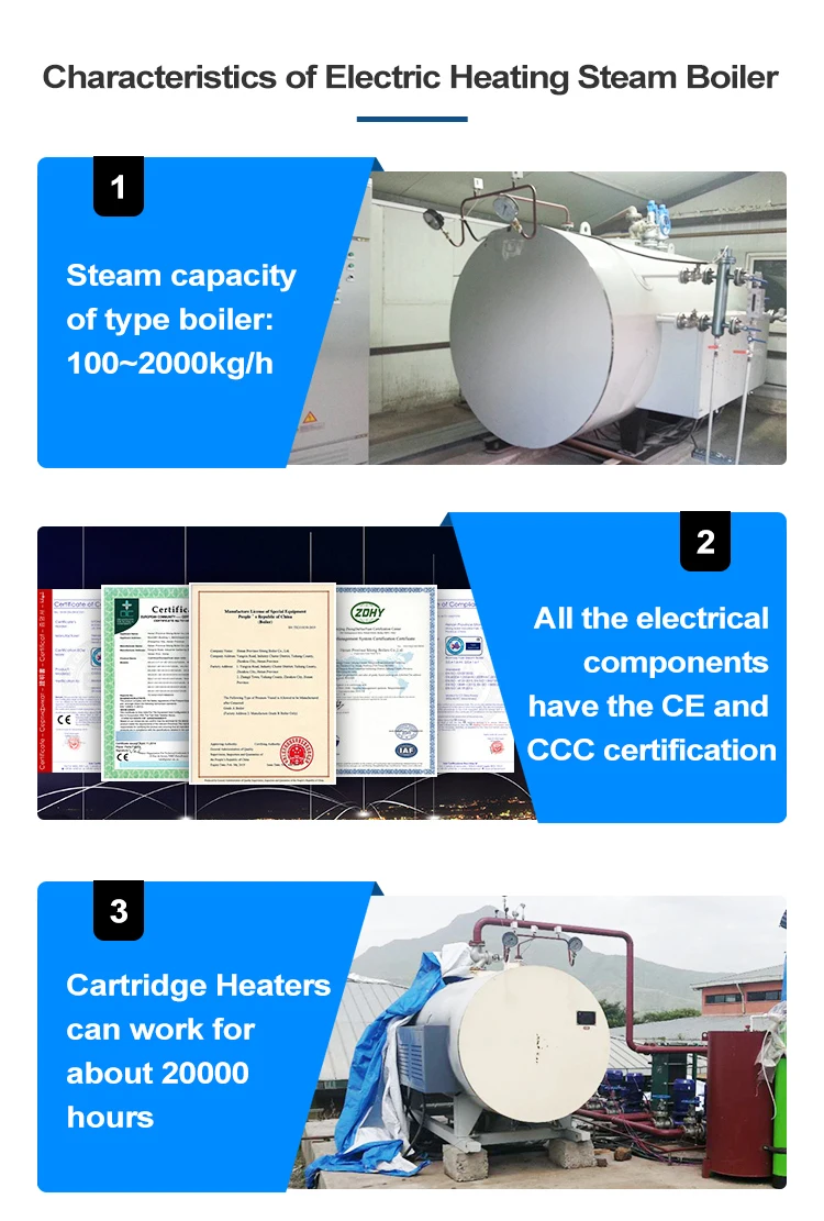 Horizontal Industrial Electric Steam Boiler Wdr 1 Ton 2 Ton 4 Ton 6 Ton ...