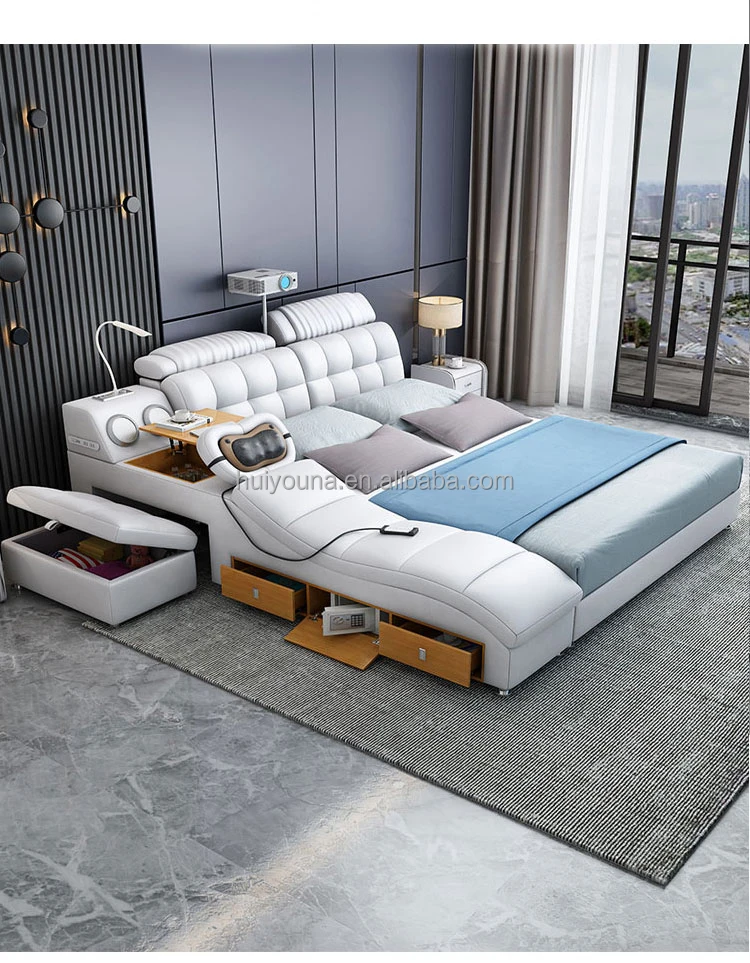 Multifunctional Smart Bed - Modern Comfort and Style