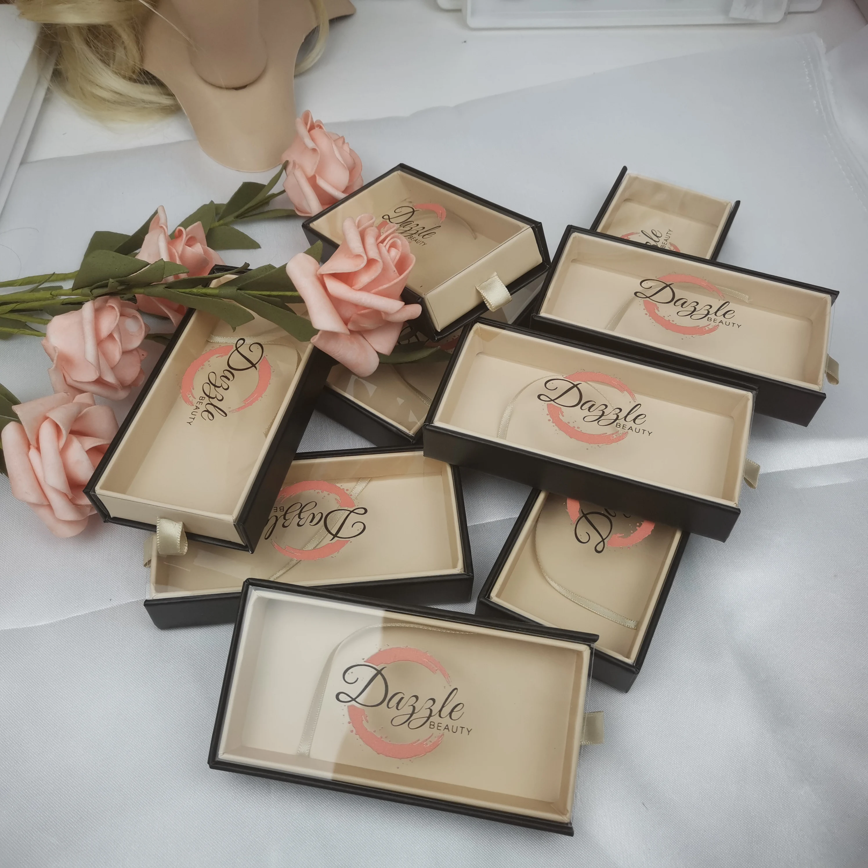 B858 Glosses Blue Lash Package Custom logo Packaging Lash Box Eyelash ...