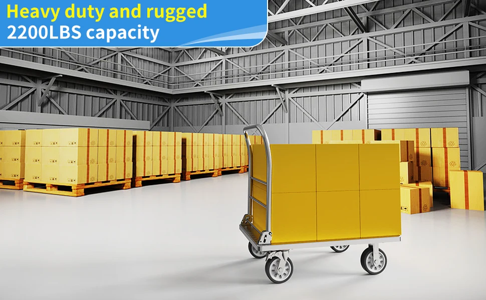 Flatbed Dolly Carts With Wheels,Folding Heavy Duty Platform Truck,Alloy ...