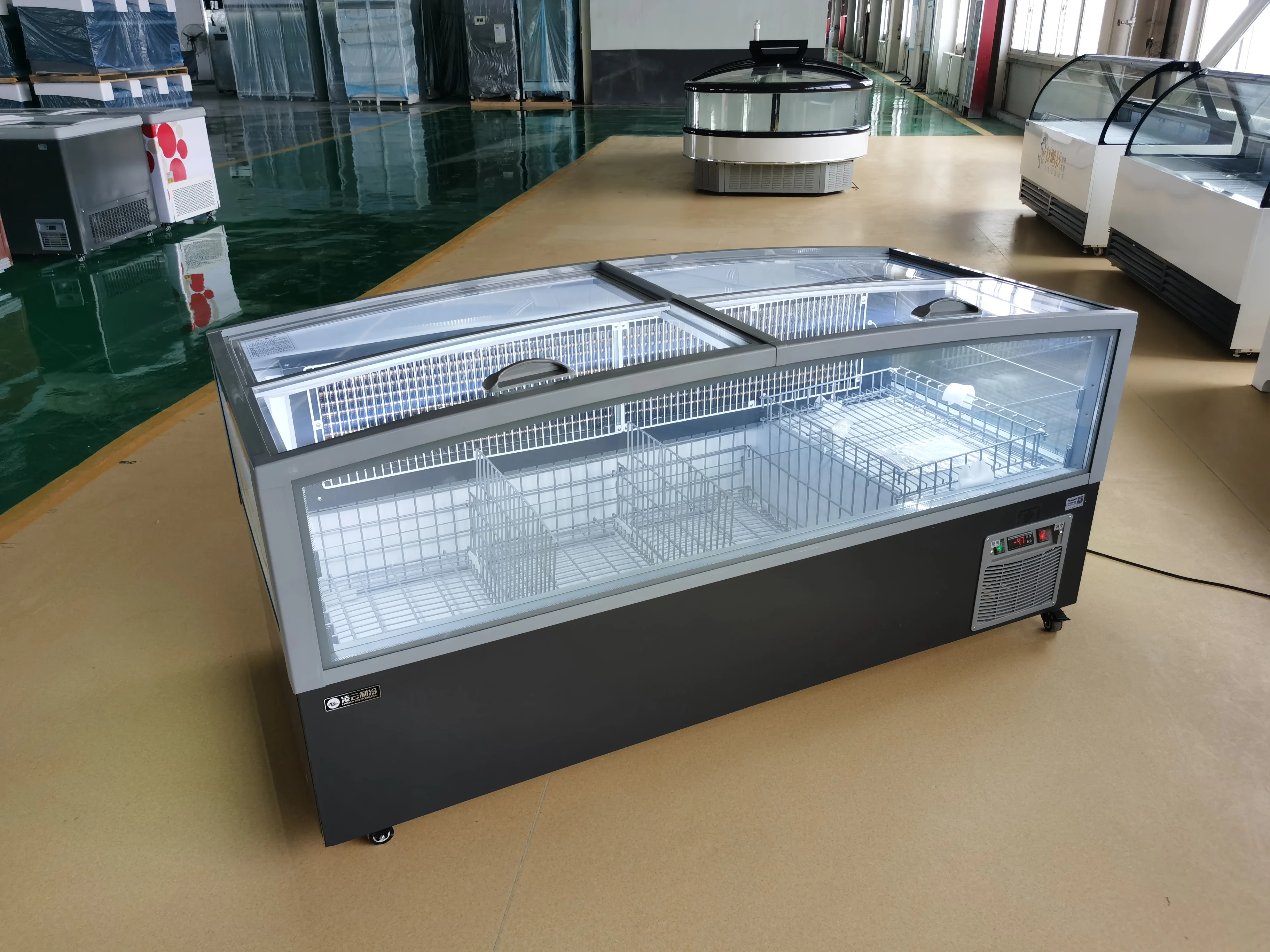 Auto Defrost Combined Horizontal Chest Freezers Ice Cream Refrigeration ...