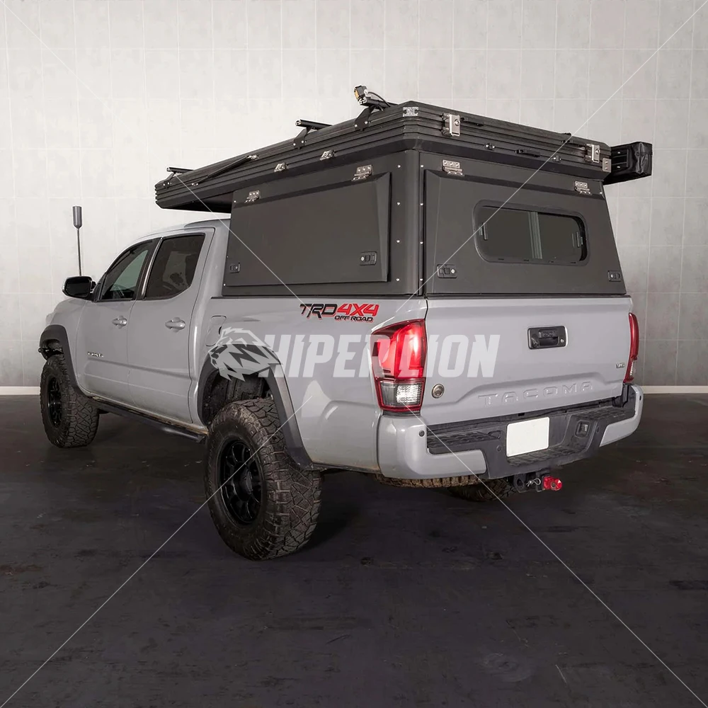 Pickup Truck Pop-up Camper Hard Shell Wedge Top Aluminum Shell Four ...